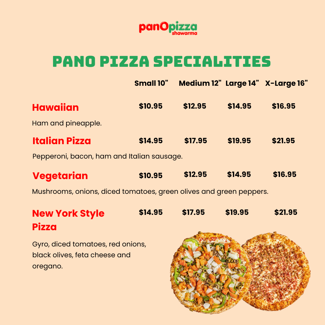Pano Pizza Toronto | Pizza Restaurant | Order Online.
